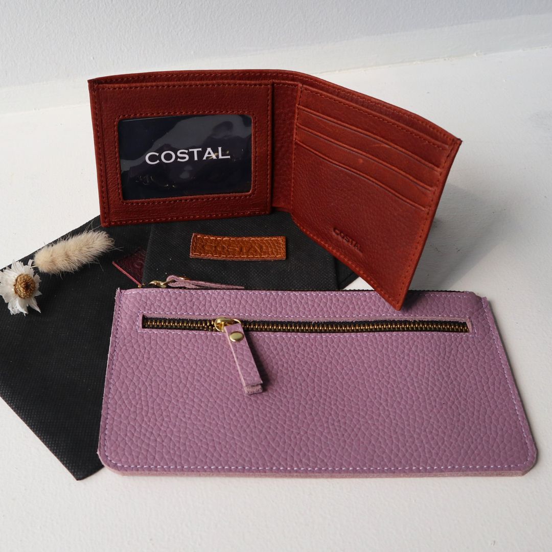 Currency Wallet + Classic Men's Wallet Gift Set - Costal Leather Bags